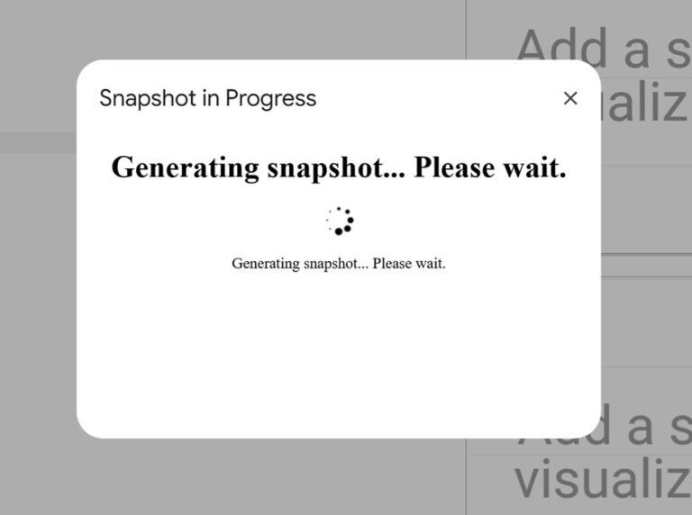 Generating a Snapshot - Engage Humans